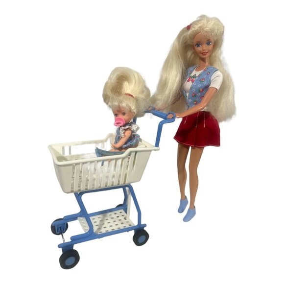 Barbie | Toys | Vintage Shopping Fun Barbie And Kelly With Shopping ...